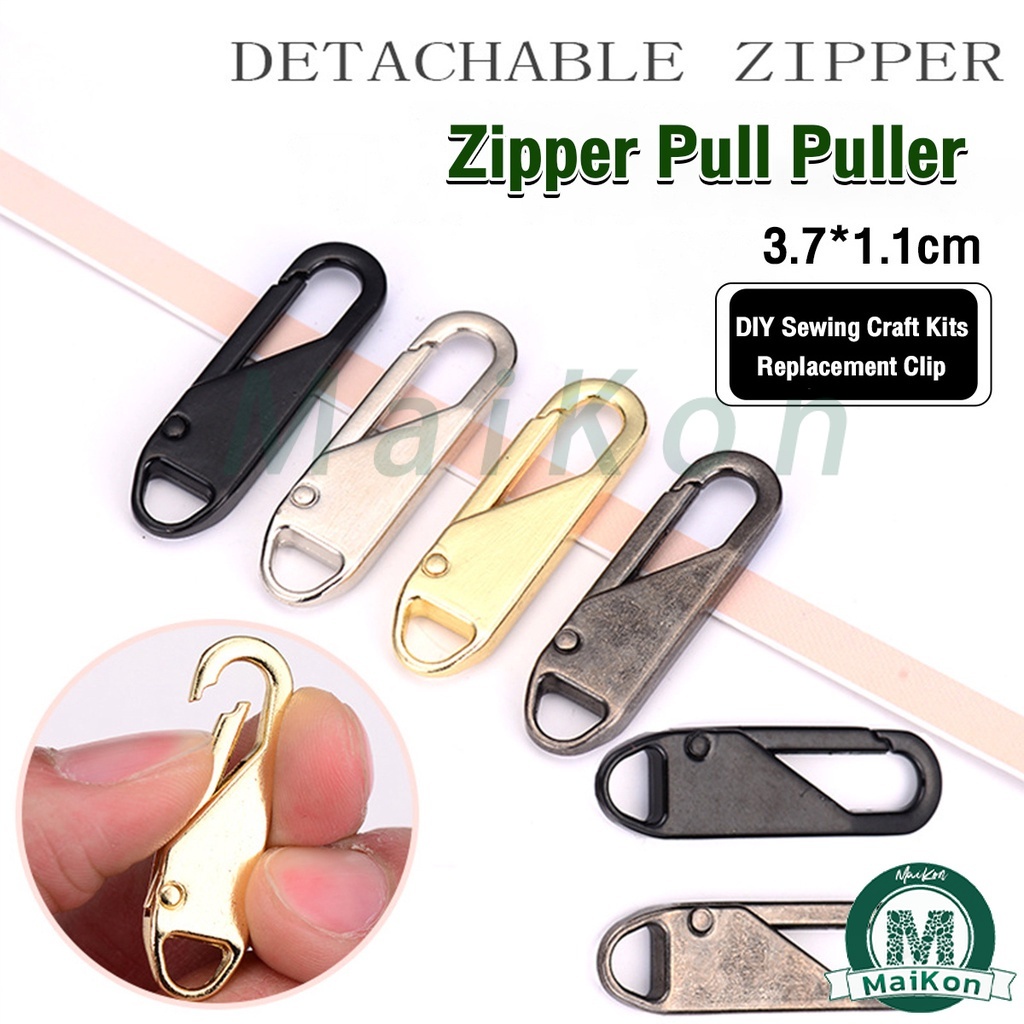 Zipper Pull Puller End Fit Rope Tag Fashion Metal Zippers DIY Sewing ...
