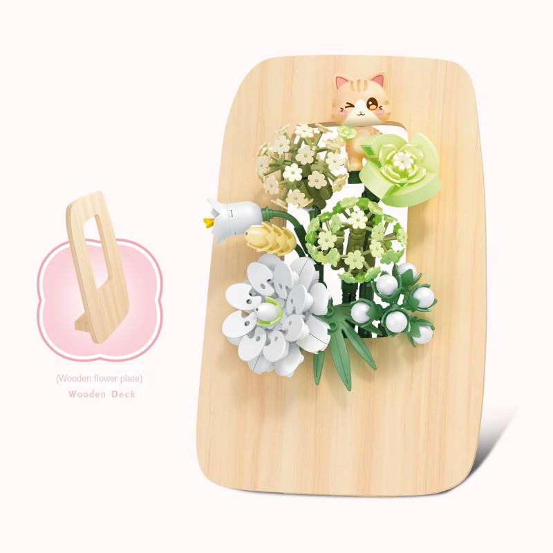 Sembo 611083-86 Cute Pet Building Block Flower Shop Model Decoration ...