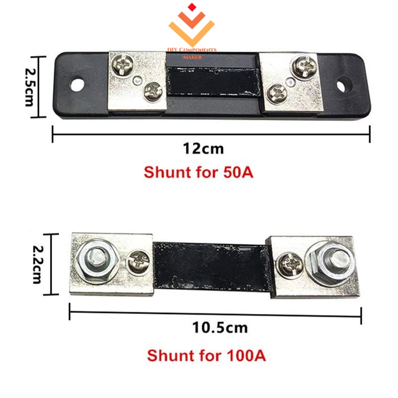External Shunt FL-2 50A 100A 75mV Current Meter Shunt Resistor for Digital Ammeter Amp Voltmeter ...
