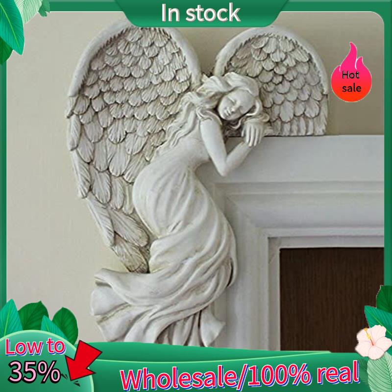Door Frame Angel Wings Wall Sculpture Ornament Garden Home Decor Secret ...