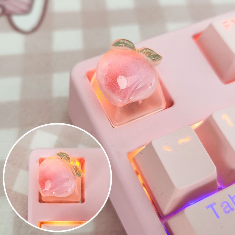 Fruit Transparent Keycap Cross Axis Mechanical Keyboard Special Pink ...