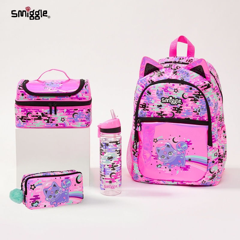 Australia smiggle Pink Space Cat Series School Bag, smiggle Student ...
