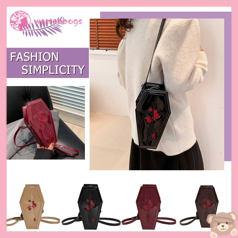 ♥ WB ♥ Women Coffin Satchel Purse Novelty Gothic Crossbody Bag ...
