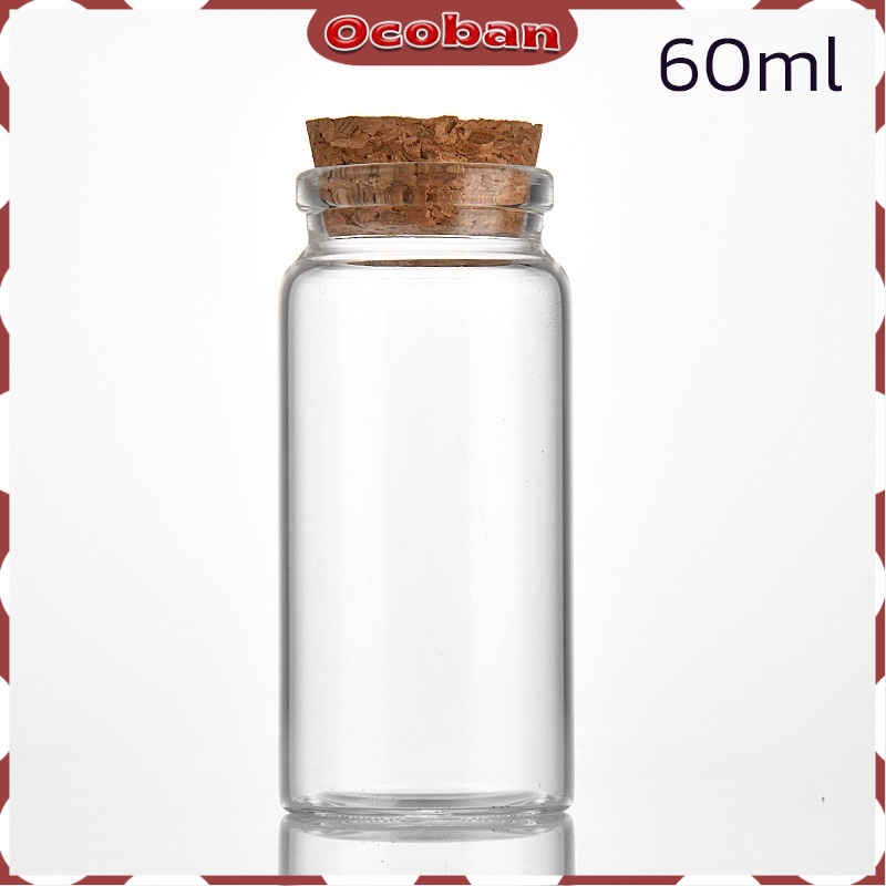 OB 50ml/60ml Small Glass Bottles with Corks for Art Crafts Storage ...