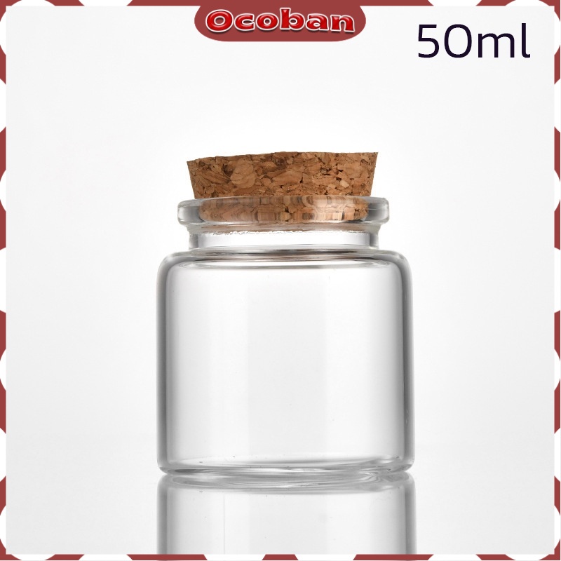 OB 50ml/60ml Small Glass Bottles with Corks for Art Crafts Storage ...