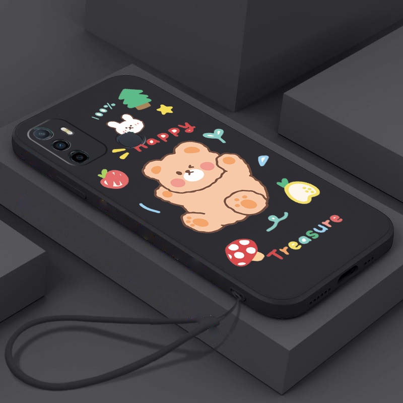 Casing OPPO A53 2020 Phone Case Happy Bear soft case Silicone TPU Soft ...