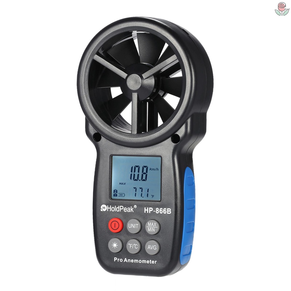 HoldPeak Mini LCD Digital Anemometer Wind Speed Air Velocity ...