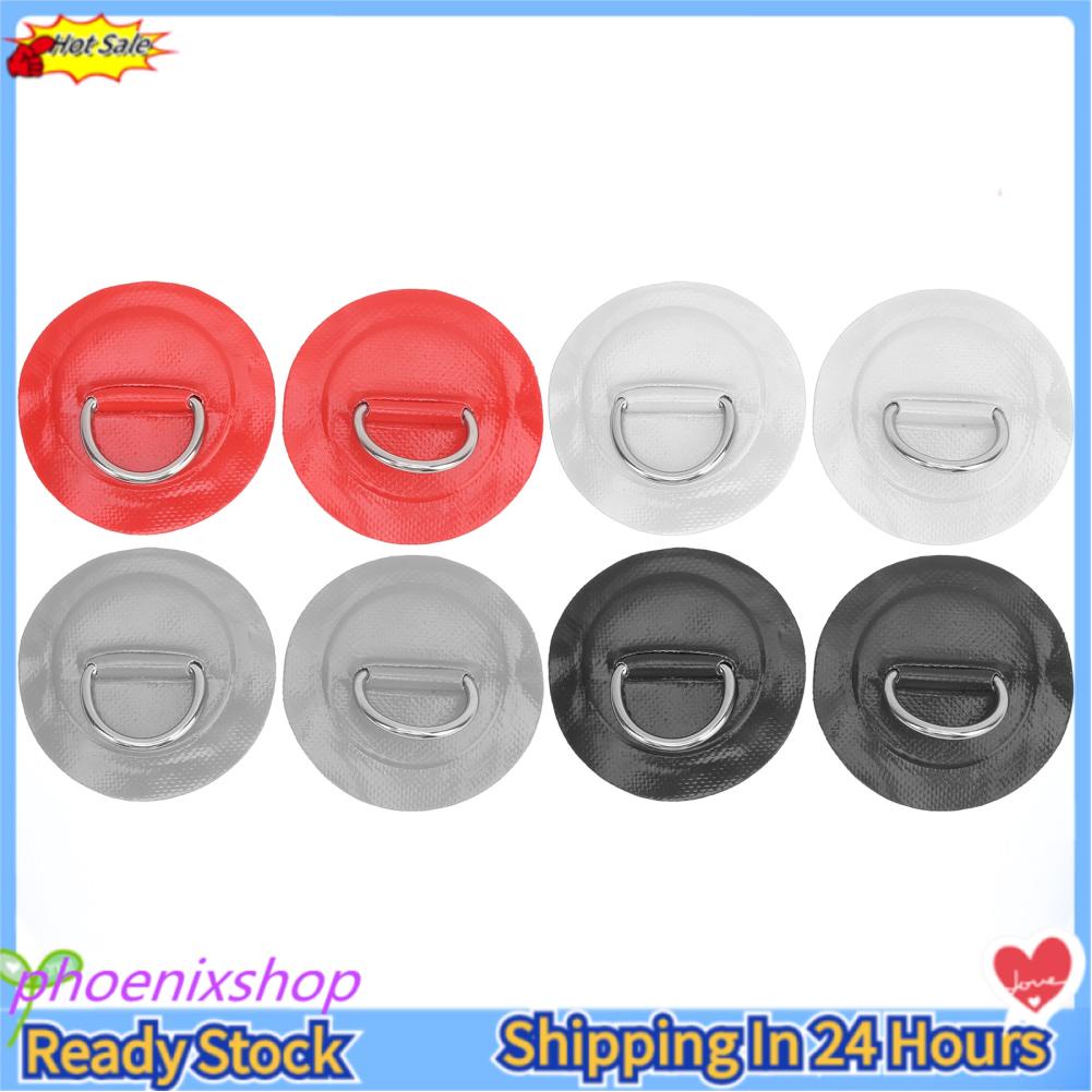 Phoenixshop 2Pcs Boat D-Ring Pad Patch PVC Inflatable Raft Dinghy Canoe ...
