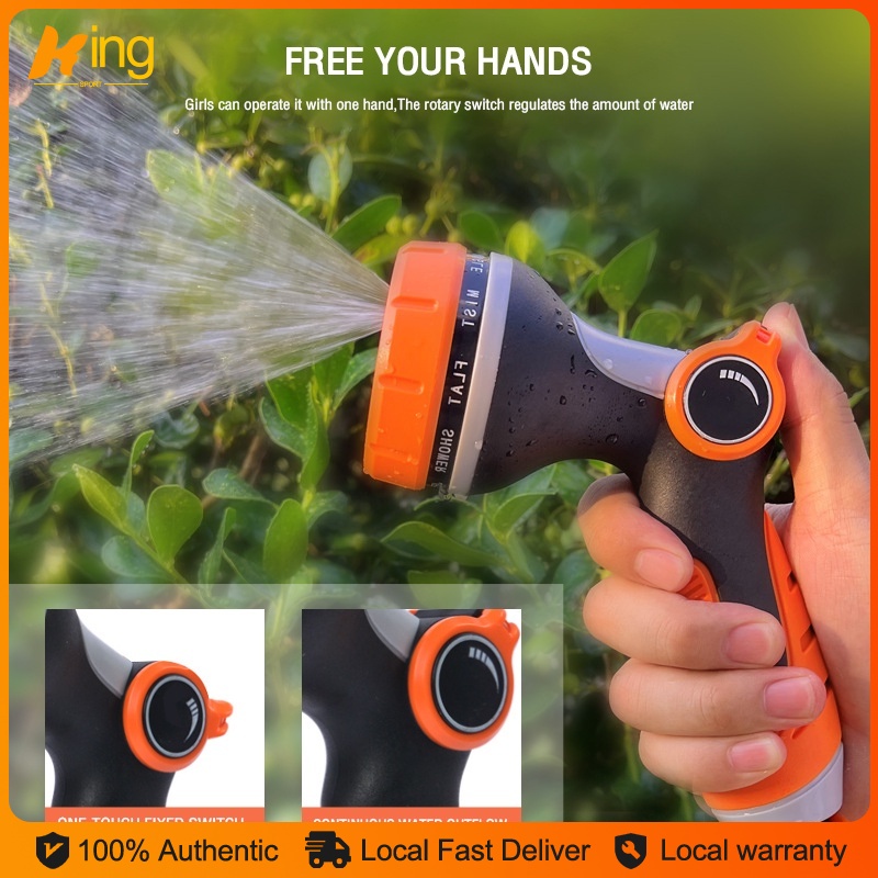 High Pressure Water Spray Gun Garden Hose Pipe Lawn Adjustable Nozzle ...