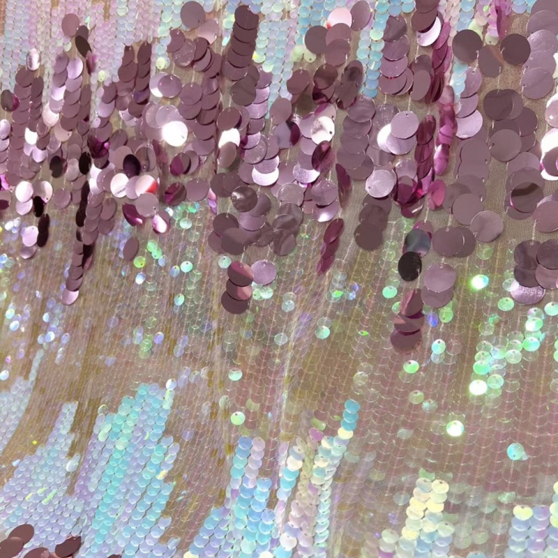 Gradient Large Sequined Fabric 1 Yard Mesh Fabric | Shopee Philippines