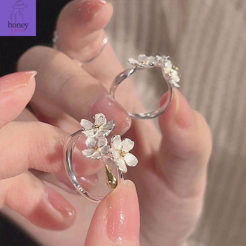 French Vintage Iris Opening Ring Niche Design High-end Light Luxury Adjustable Ring Female HO ...