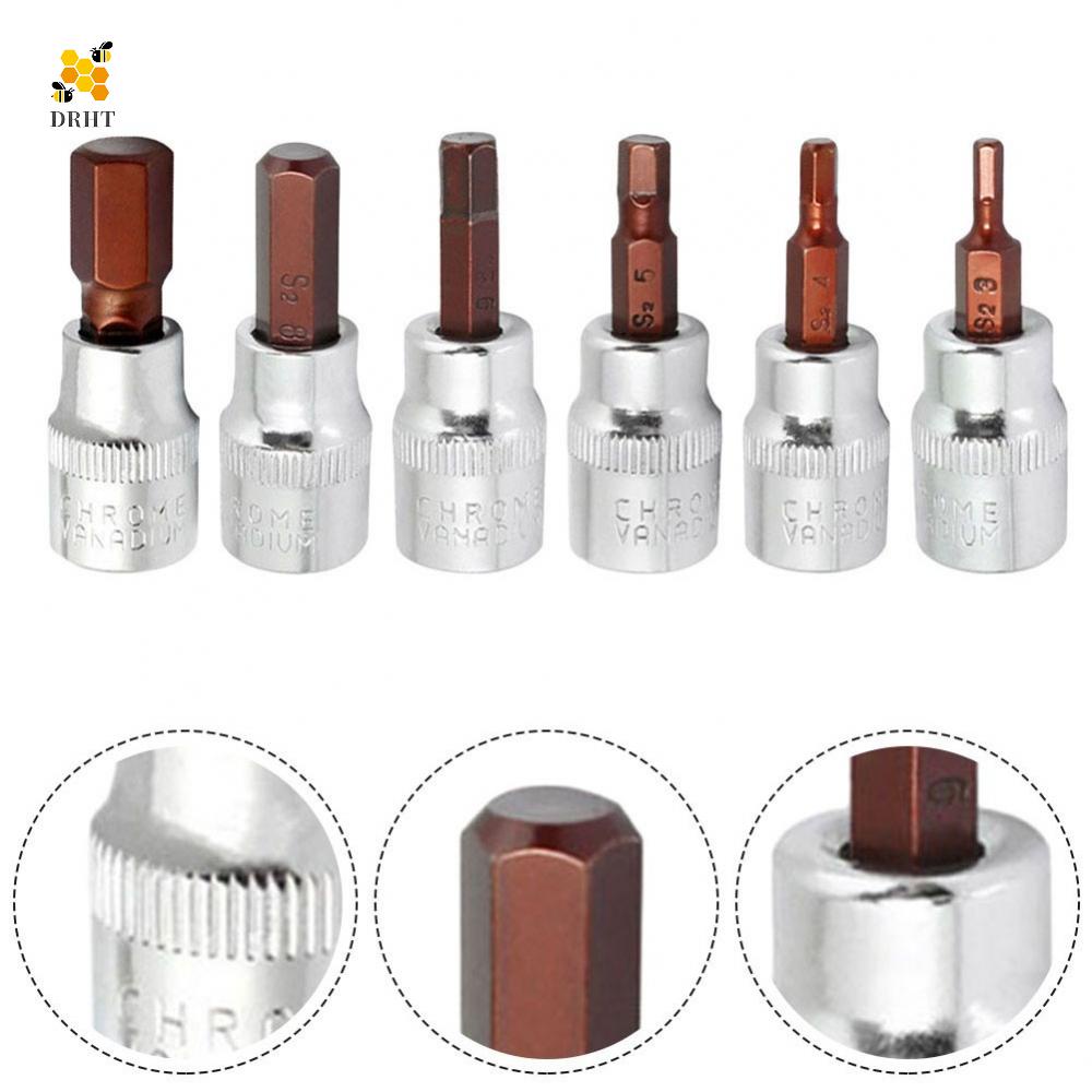 3/8 Square Drive Socket Wrench Hex Screwdriver Bits H3-10 Hexagon ...
