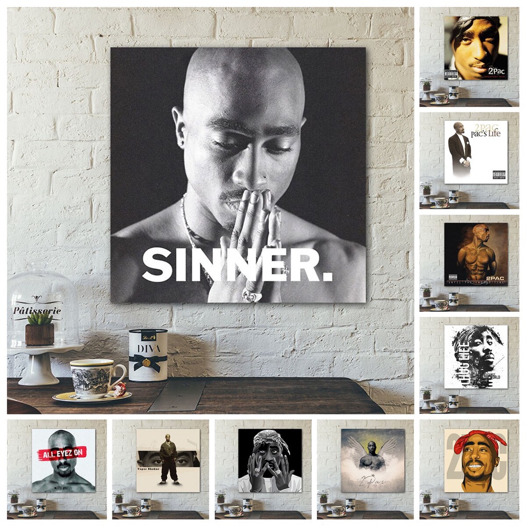 2PAC poster tupac gangster rap hip-hop star decoration painting pop ...