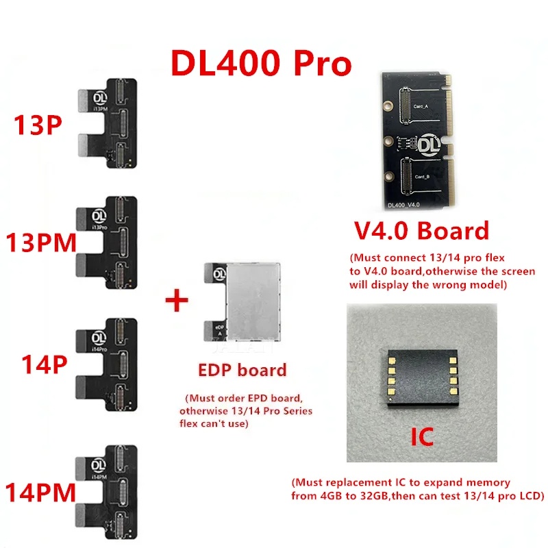 DL400 Pro LCD Tester New 13Pro/13ProMax/14Pro/14ProMax Test Flex Cable ...