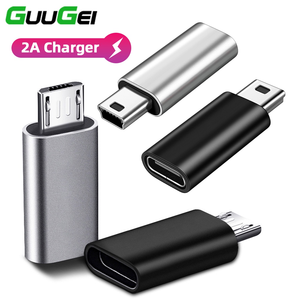 Guugei Type C to Mini USB Charging Adapter Type C to Micro USB Data ...