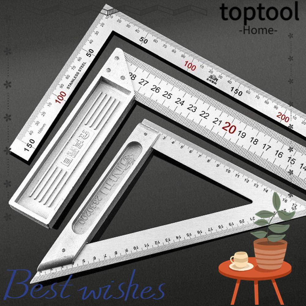 TOPTOOL Angle Square Ruler, 30/50CM Stainless Steel Right Angle Gauge ...