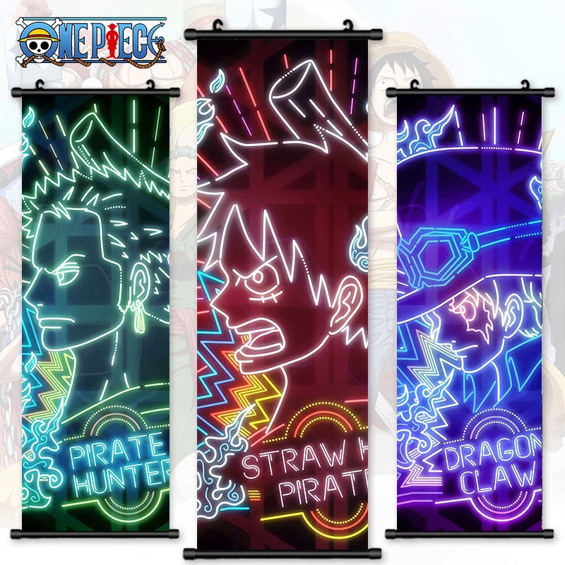 Wall Artwork Anime Canvas Luffy One Piece Picture Nami Print Roronoa ...