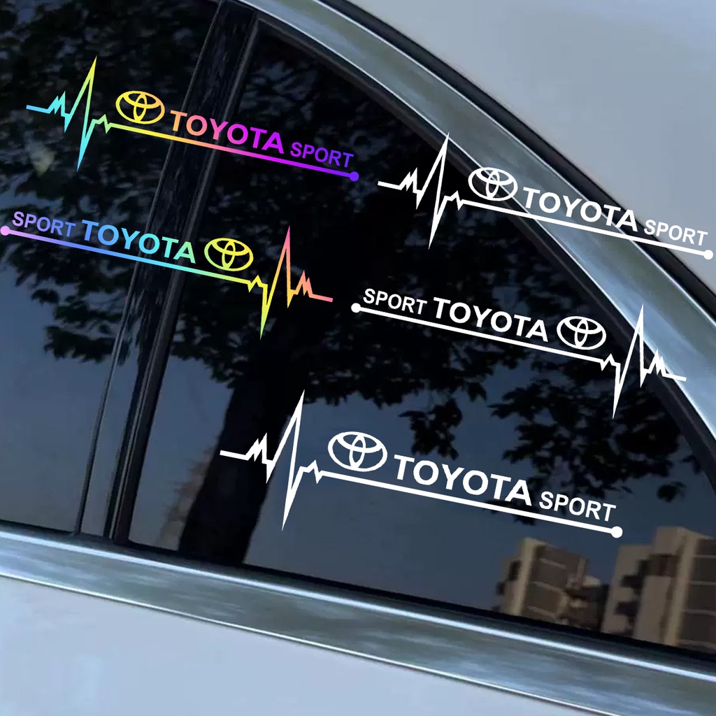 2PCS Toyota GR GRZOO Sport Racing VIOS Car Laser Stickers Triangular ...