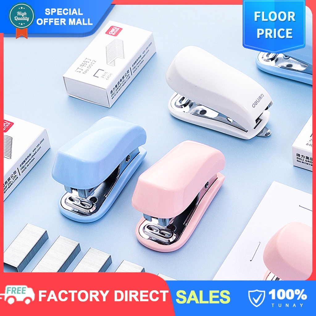 【Portable】Cute Mini Stapler Set Small Pocket Size Stationery School ...
