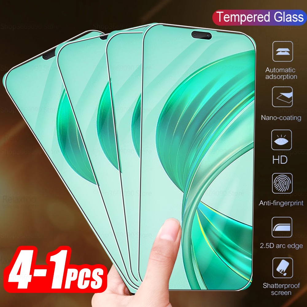 1-4Pcs Full Cover Tempered Glass For Honor X8b 4G Screen Protector For ...