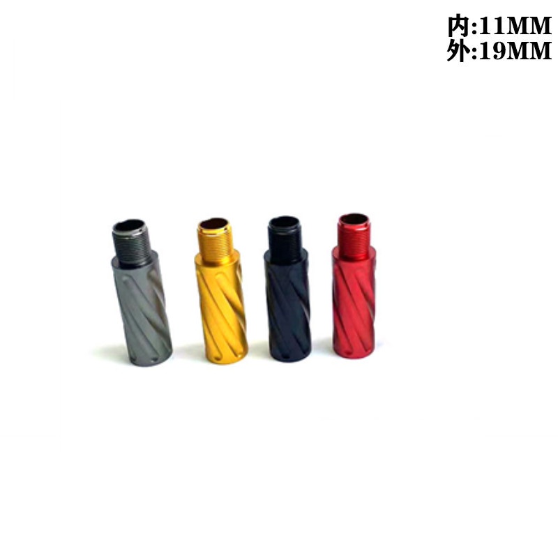 Motorcycle Accessories 14mm Reverse Threaded Black Metal Tube ...