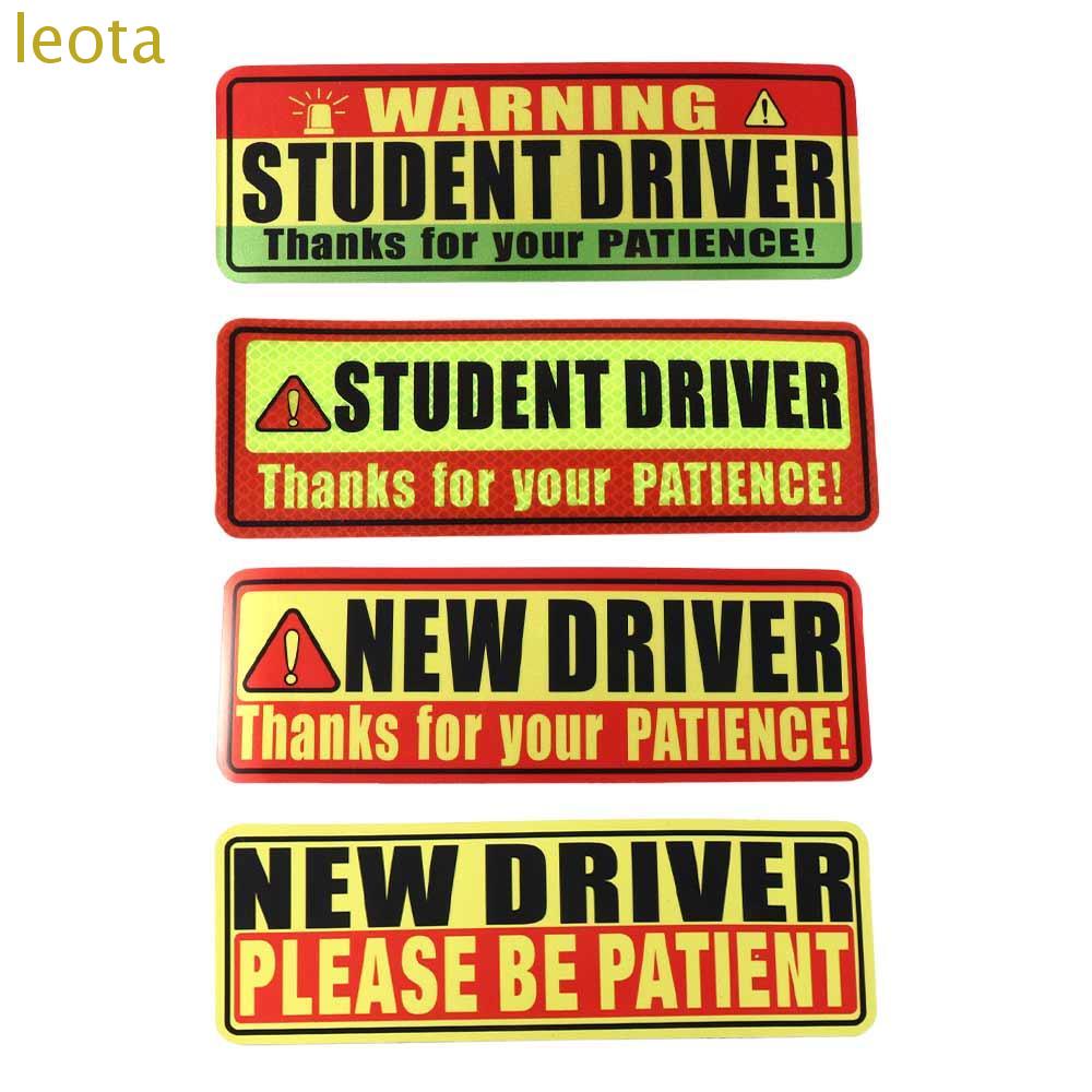 LEOTA Student Driver Magnets Stickers, Student Driver Reflective ...