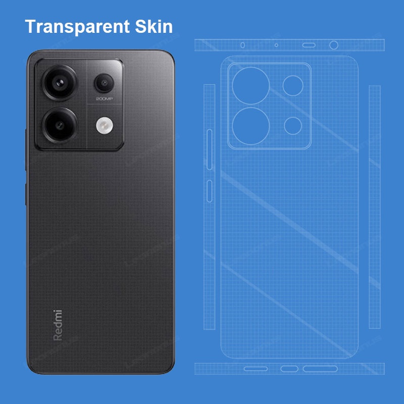 Transparent Decal Skin for Xiaomi Poco X6 X7 Pro / F6 F7 Pro F5 F7 ...