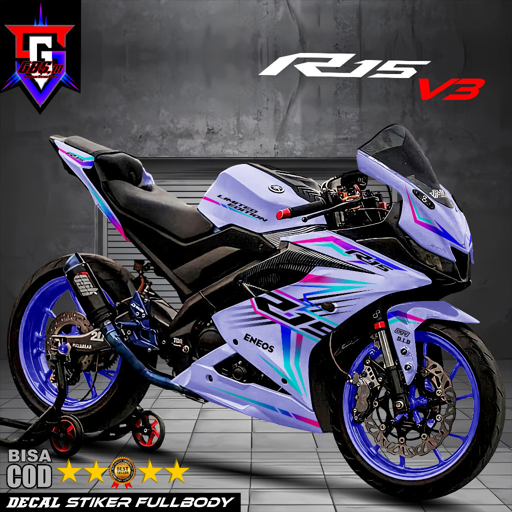R15 V3 Decal Motorcycle Decal Sticker R15 V3 Sticker Yamaha R15 V3 ...