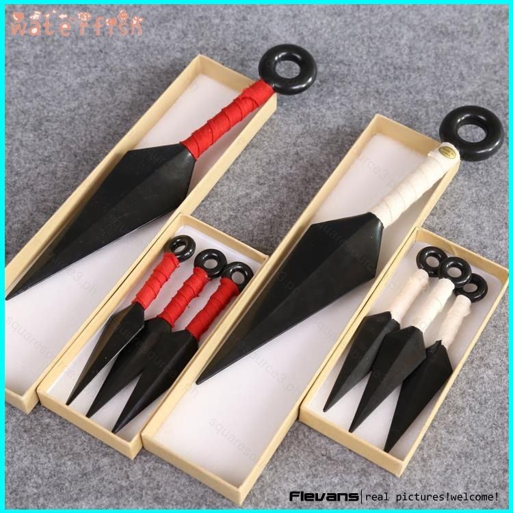squ3 25cm Narut orotating shuriken Anime Naruto Plastic Kunai Ninja ...