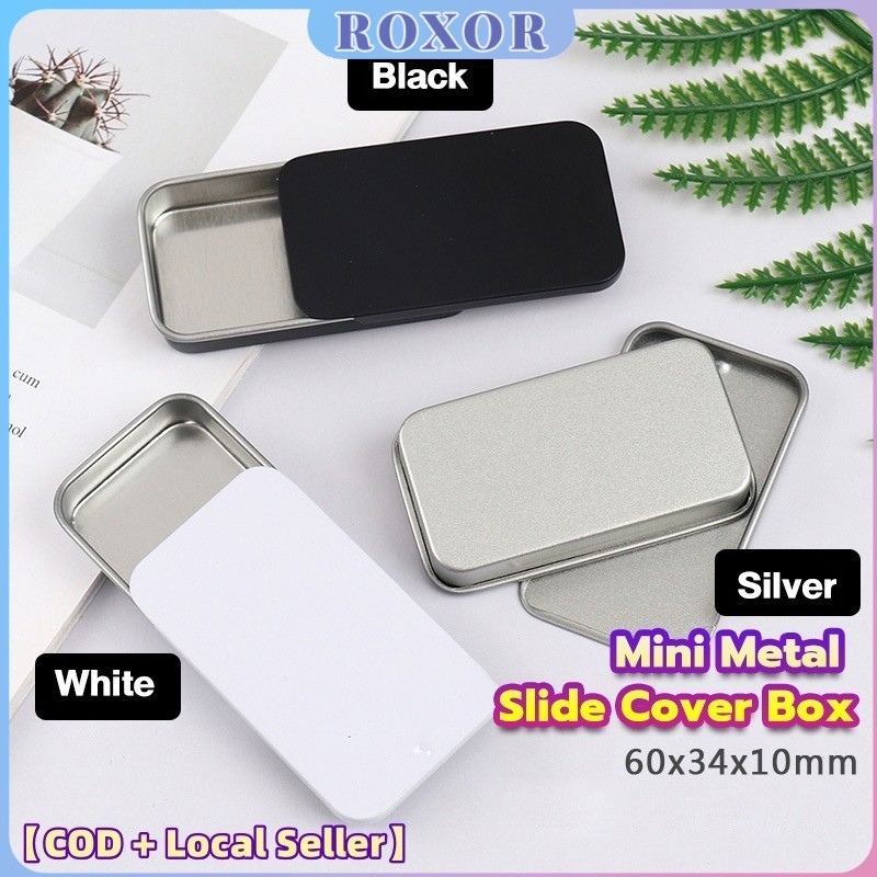 Mini Metal Slide Cover Box Portable Multifunctional Mini Durable ...