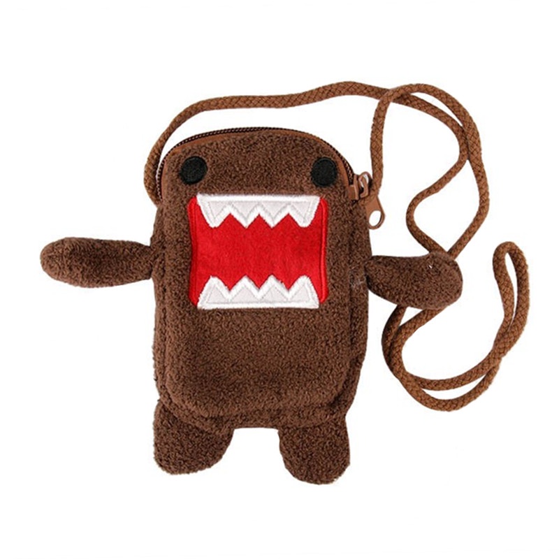 Domo Kun Plush Coin Purse Wallet Anime Cute Kawaii Small Halter Bag ...