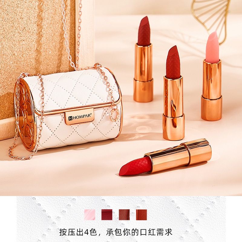 HOMPAR handbag includes three colors of lipstick, one kind of lipstick ...