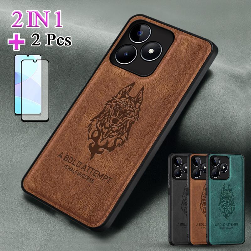 2 IN 1 For Realme C51 Phone Case Minimalist Atmosphere Leather With ...