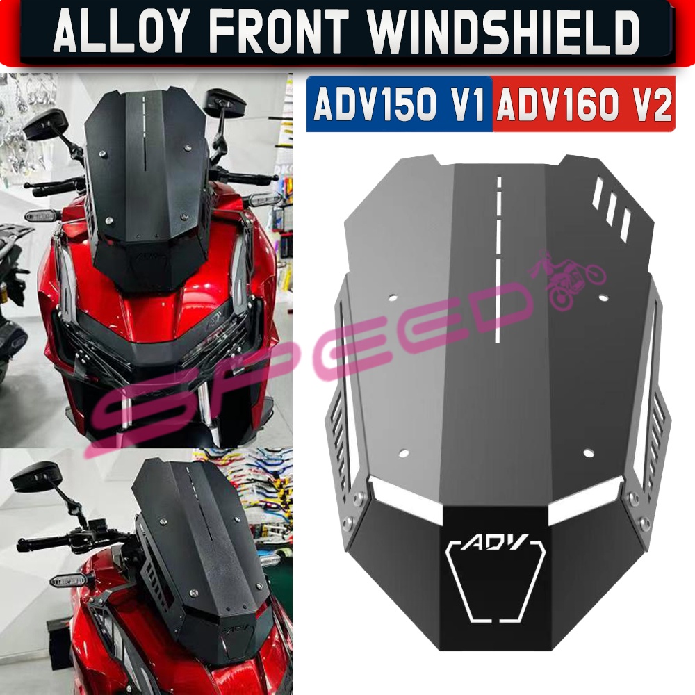 HONDA ADV150 V1/ ADV 160 V2 Full Alloy Front Windshield/Alloy Visor ...