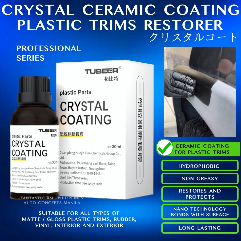 CRYSTAL CERAMIC COATING PLASTIC TREATMENT BACK TO BLACK MATTE BLACK ...