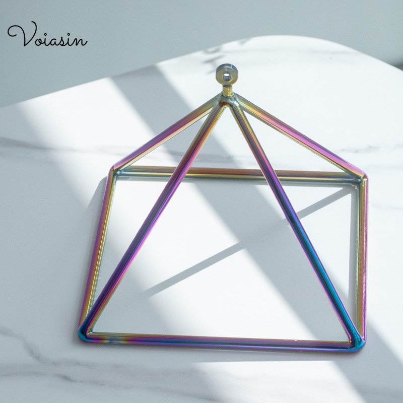 5-8inch Gradient Ramp Colors Quartz Crystal Singing Pyramid Healing Top ...