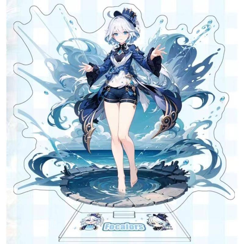 3 Styles Game Genshin Impact Desk Plate Models Focalors Furina Acrylic ...