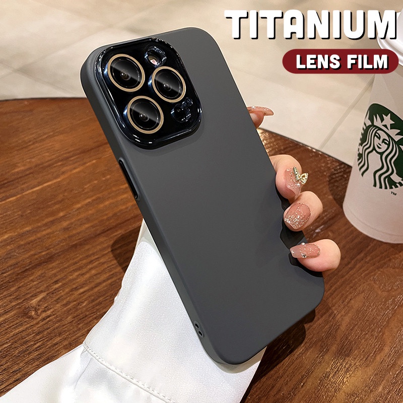 Luxury Crystal Camera Protection Dark Brown Matte Phone Case For iPhone ...