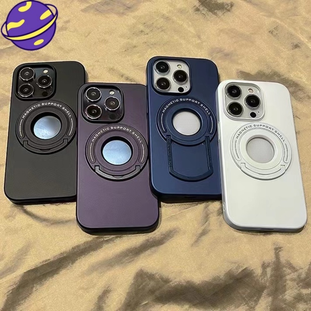 PC Frosting Magnetic Stand Phone Case for Iphone 16 15 14 13 12 Pro Max ...