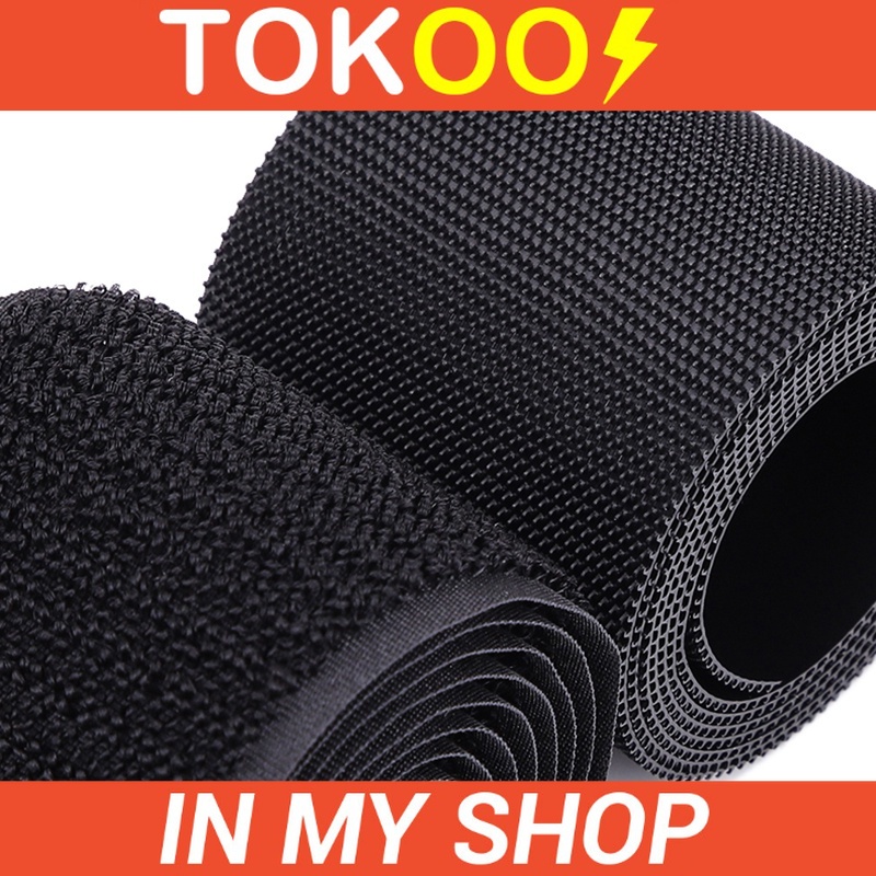 1/2/3 Meter Hook+Loop 2Rolls Self-adhesive Velcro Tape/Tape with Glue ...