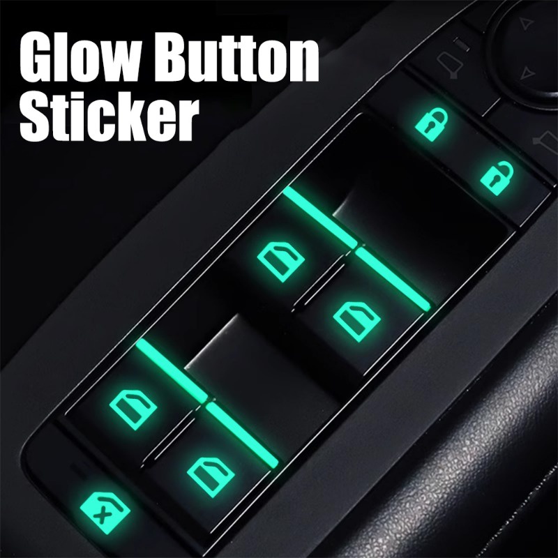 Various Models Car Window Lifter Button Night Glowing Stickers/ Truck ...