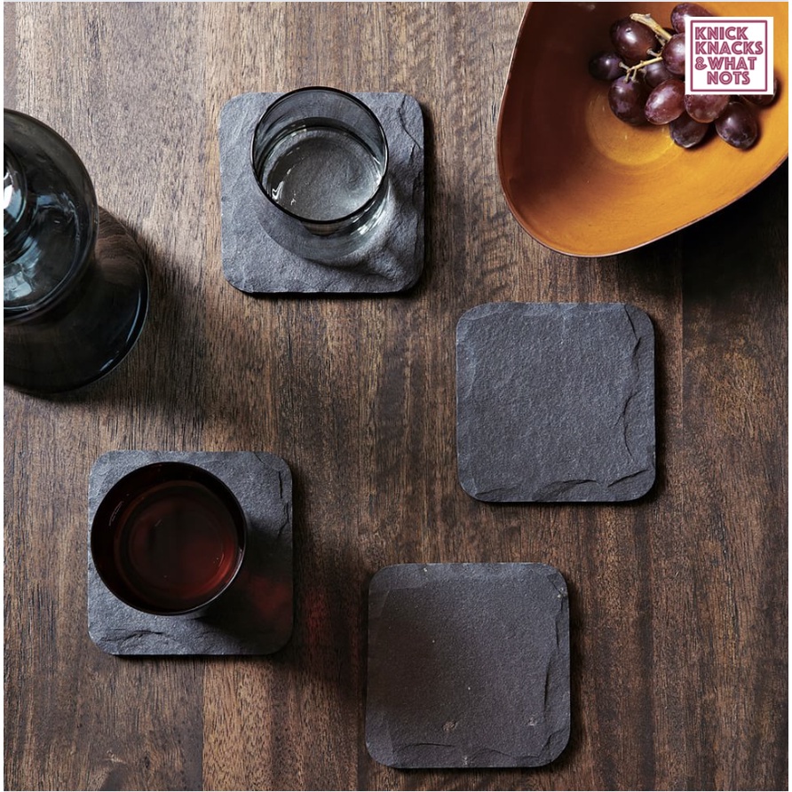 Black slate drink coaster | Paper weight | Can be personalized ...