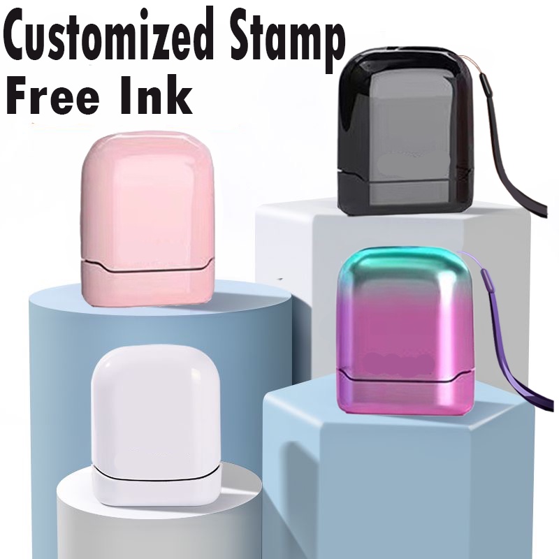 Personalized FREE NAME[Free ink] | Mini Customizable Stamps | Shopee ...