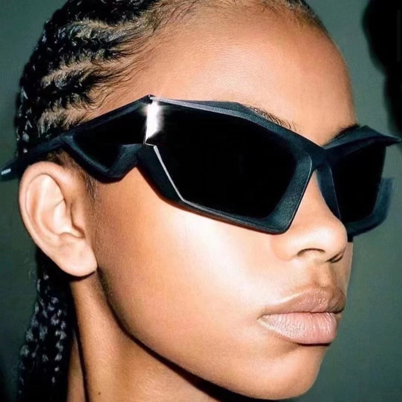 Y2K New Fashion Steampunk Future Technology Sunglasses Women Vintage ...