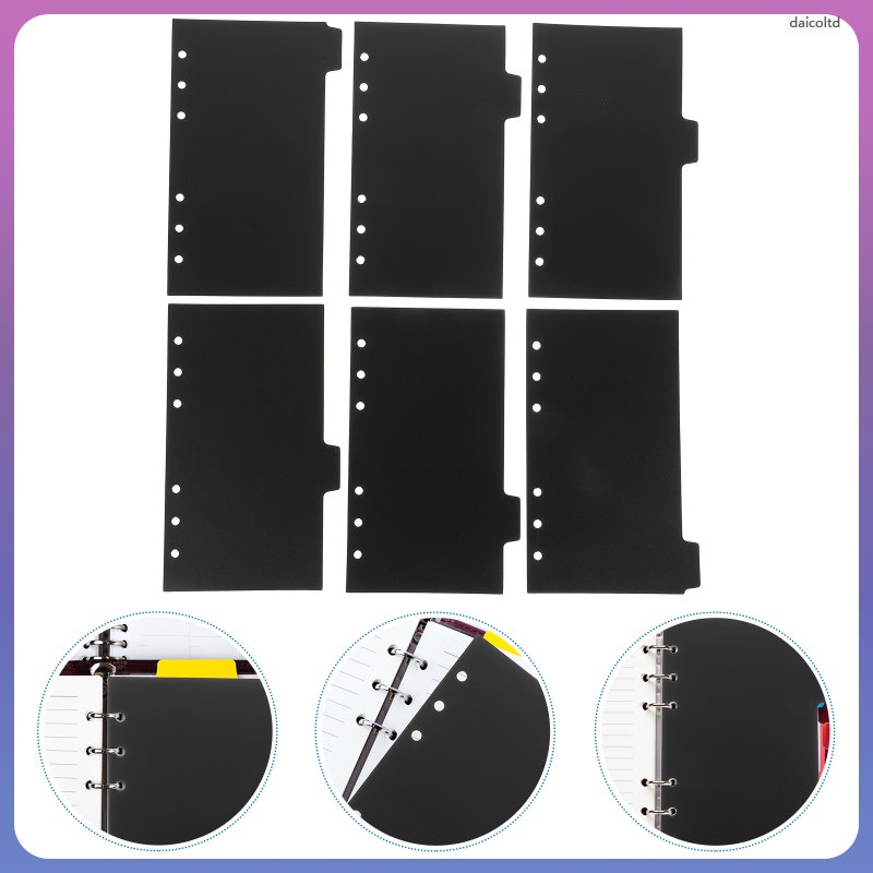 daicoltd Binder Separators File Folders Label Page Dividers for 6 Rings ...