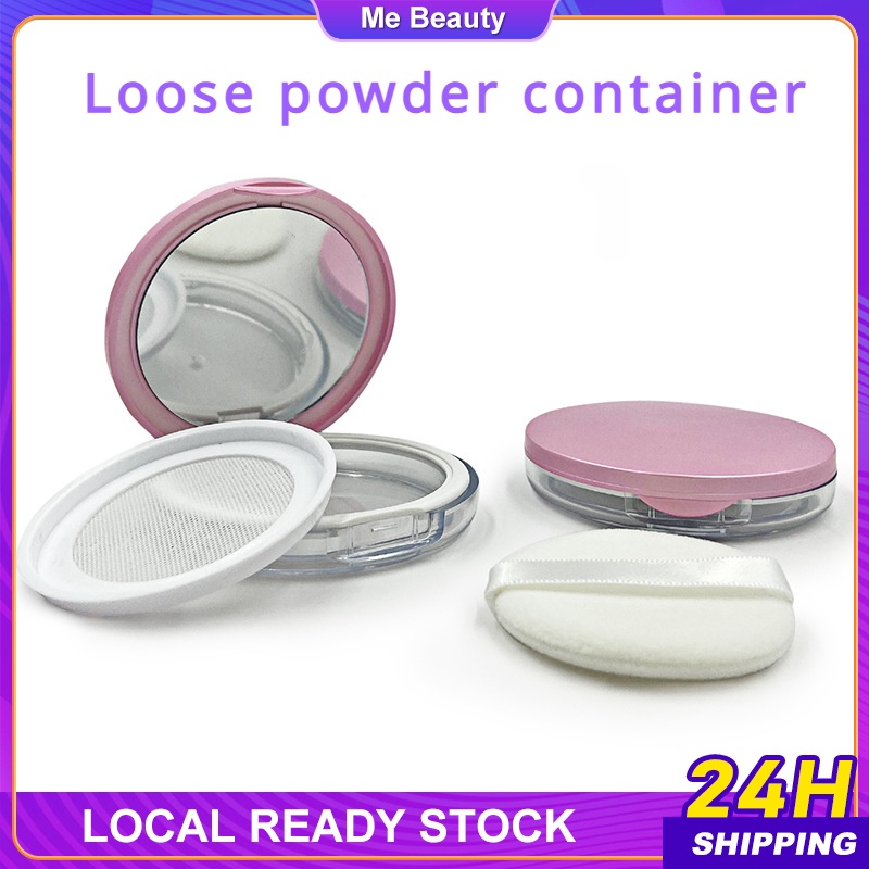 [Loose Powder] Compact Container With Velvet Powder Container Puff ...