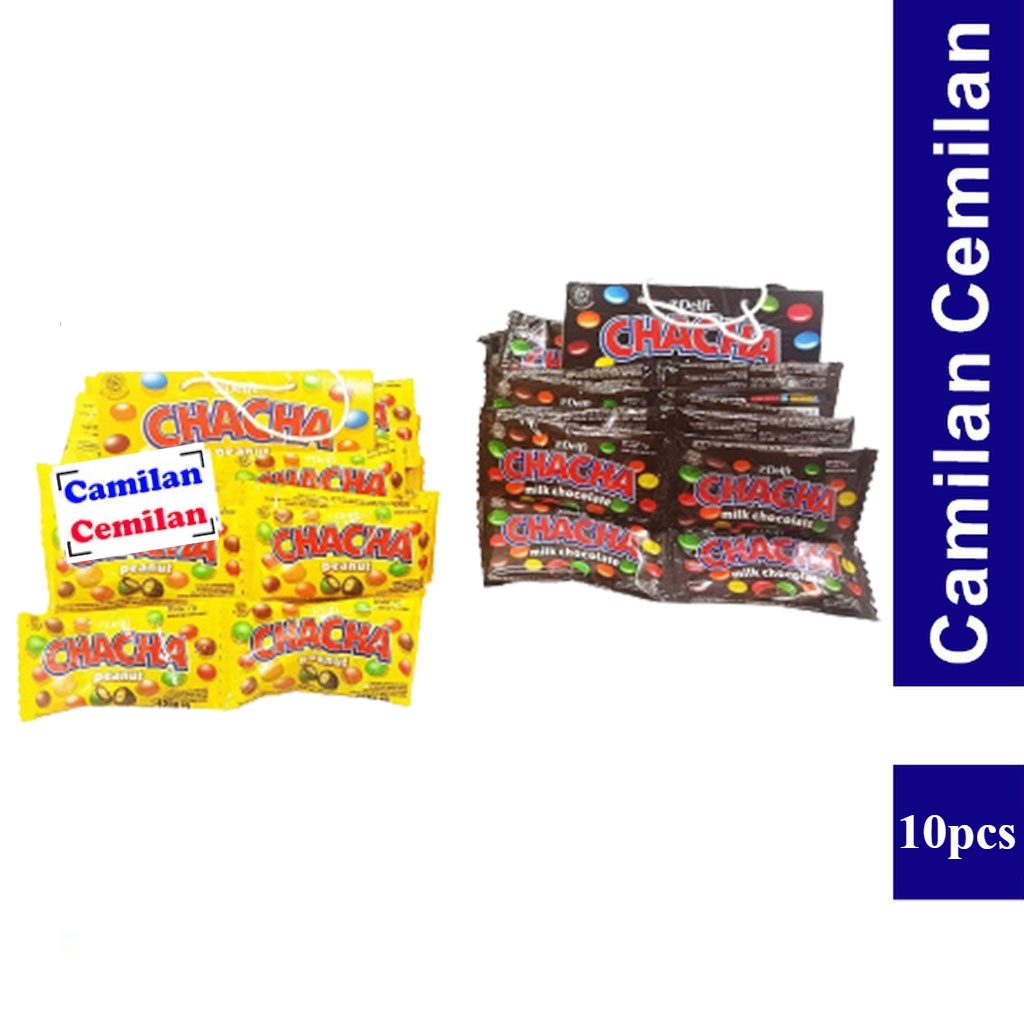 Delfi Chacha Chocolate Renceng cha cha Milk Peanut contains 10 pcs ...