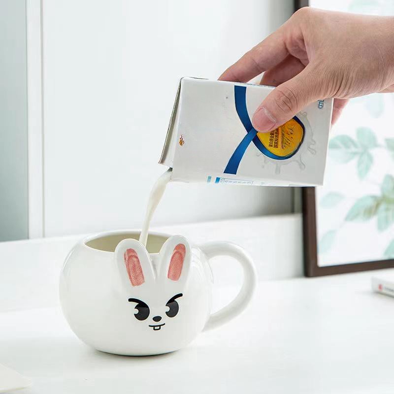 Kpop Idol Stray Kids Lee Know Cartoon Leebit 3D Ceramic Cup Graffiti ...