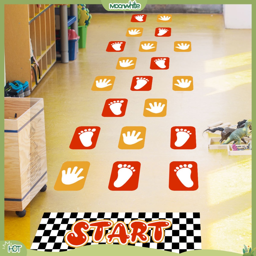 [MOONWHITE] 1 Set Sensory Pathway Floor Decals Safe Training Hand And ...
