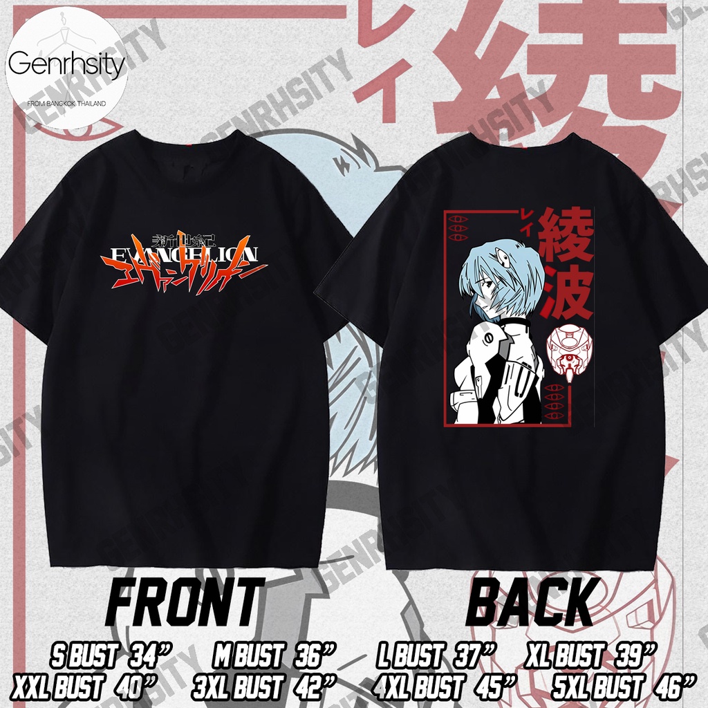 EVA Evangelion No. 01 T Shirt Anime Casual Ayanami Rei Print Tee Cotton ...